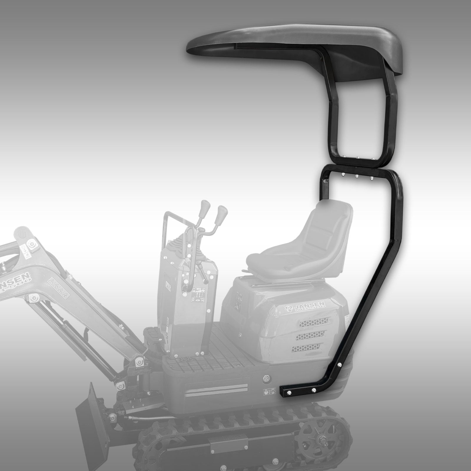 Optionales Dach für den Mikrobagger Jansen MB-500